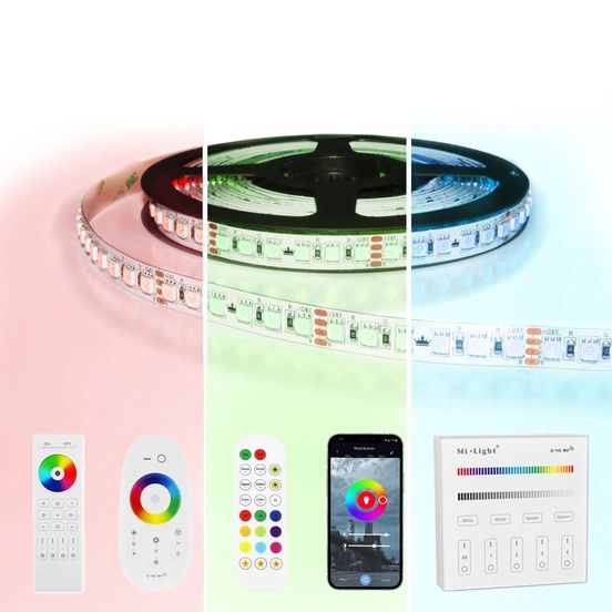 RGB Multicolor professioneller PRO LED Streifen Komplettset, 24V